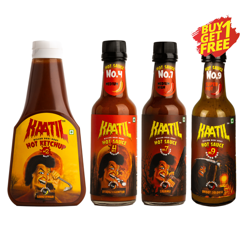 Serial Kaatil Combo - Pack of 4 - Mild, Medium, Super Hot