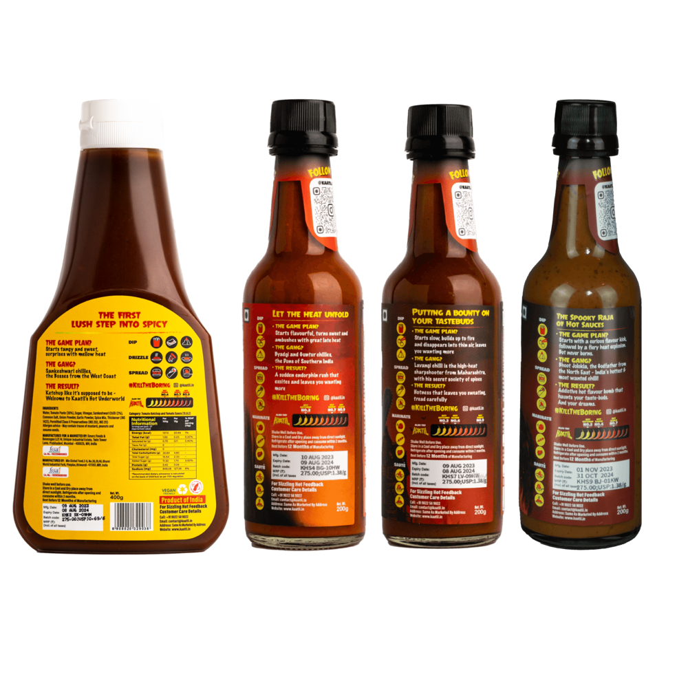 Serial Kaatil Combo - Pack of 4 - Mild, Medium, Super Hot